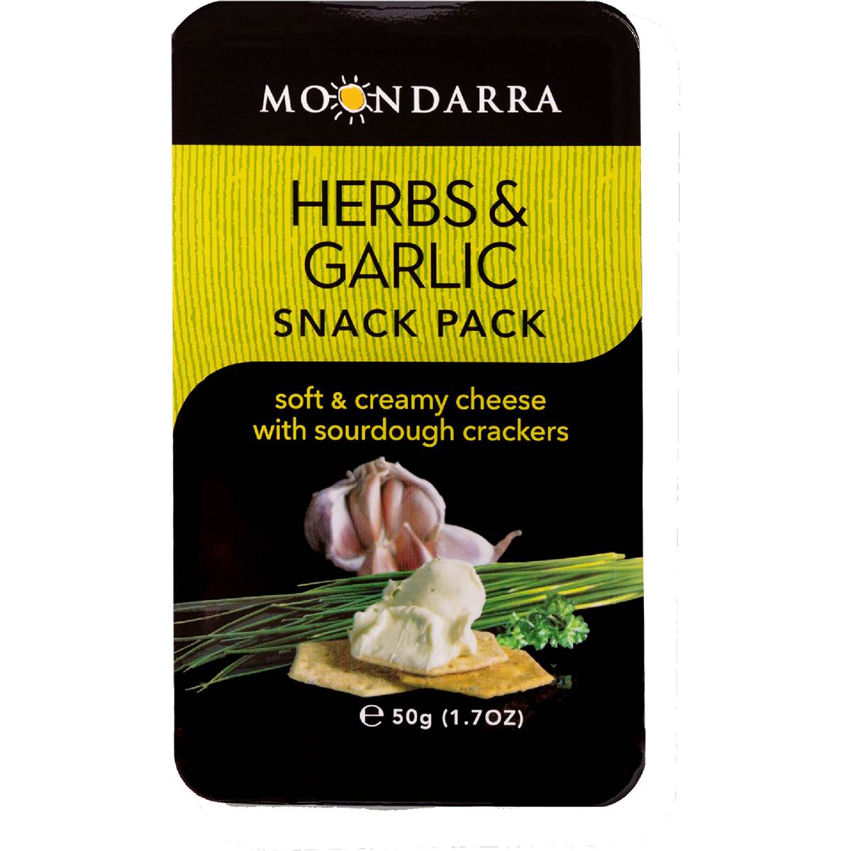 Moondarra Cream Cheese Herb & Garlic Snack Pack 50g | Woolworths