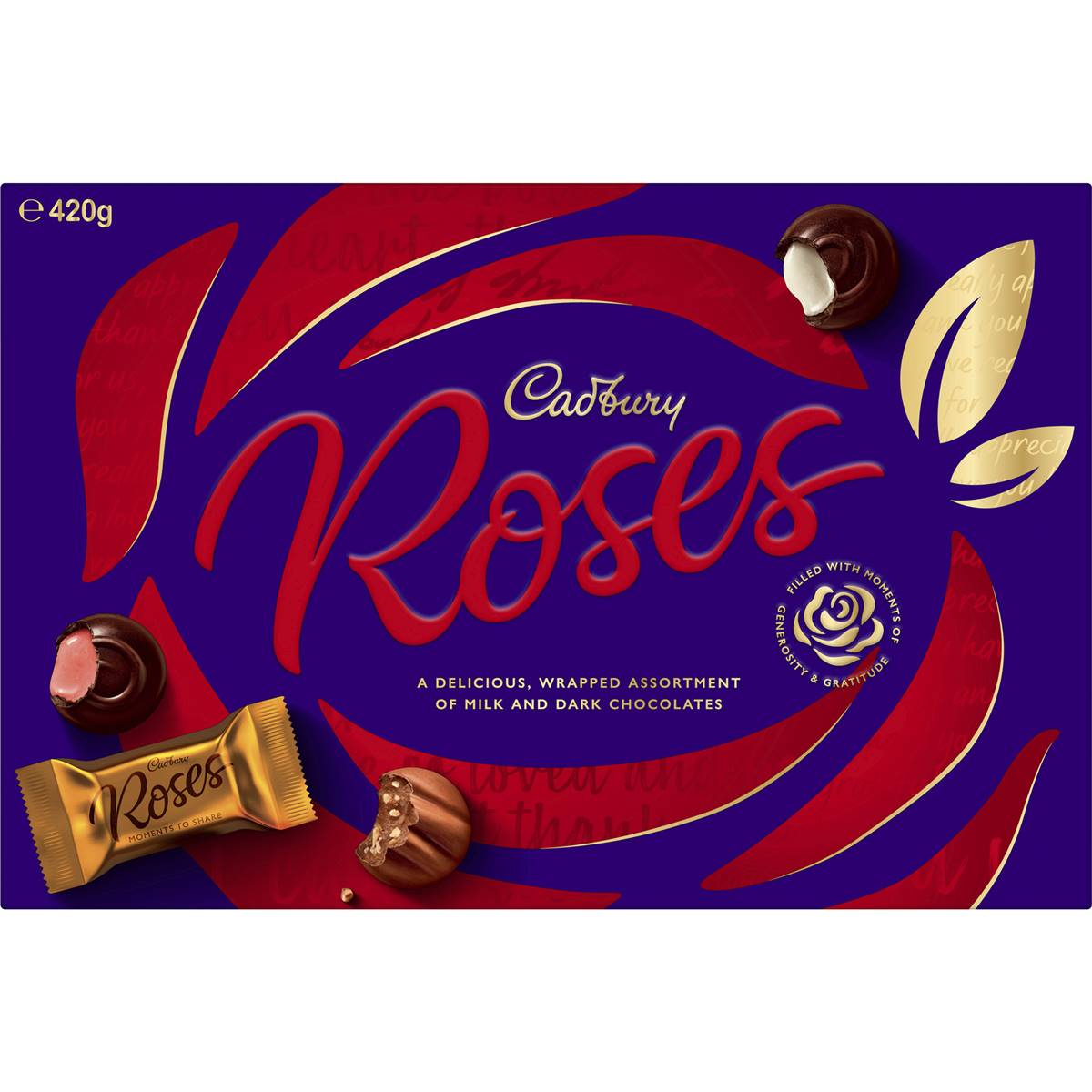 Cadbury Roses Boxed Chocolate 420g | Woolworths