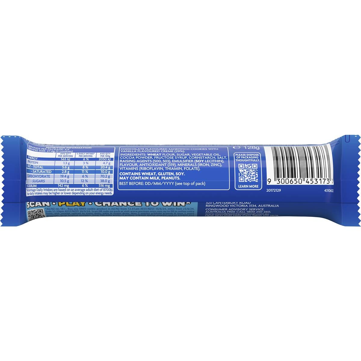 Oreo Original Cookies 128g | Woolworths