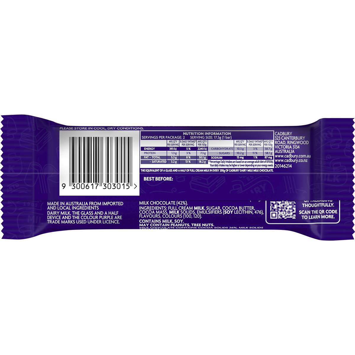 Cadbury Twirl Honeycomb Sundae Flavour Chocolate Bar 35g | Woolworths