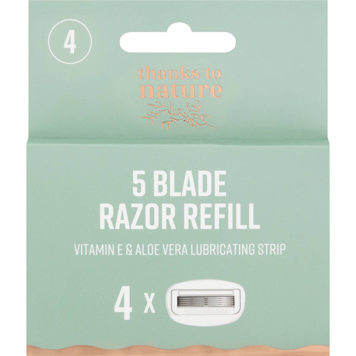 Thanks To Nature 5 Blade Razor Refill 5 Pack | Woolworths