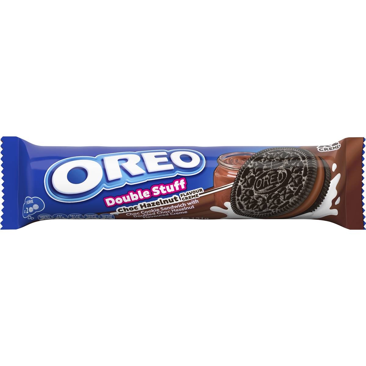 Oreo Double Stuff Choc Hazelnut Cookies 131g | Woolworths