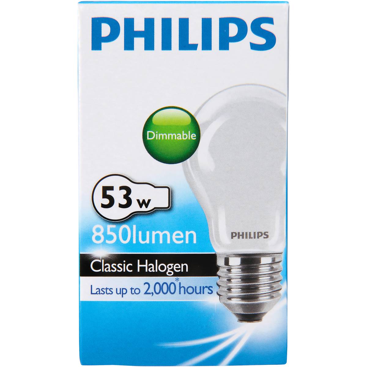 Philips Eco Halogen Frosted Globe 53w Es Base Each | Woolworths