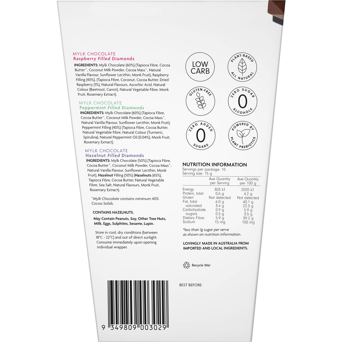 Health Lab Less Sugar Naturally Diamond Variety Mix 150g | Woolworths