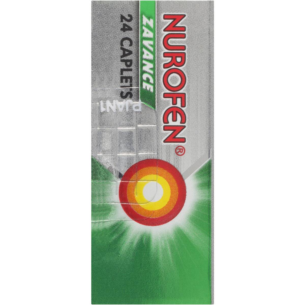 Nurofen Zavance Fast Pain Relief Caplets 256mg Ibuprofen 24 Pack ...