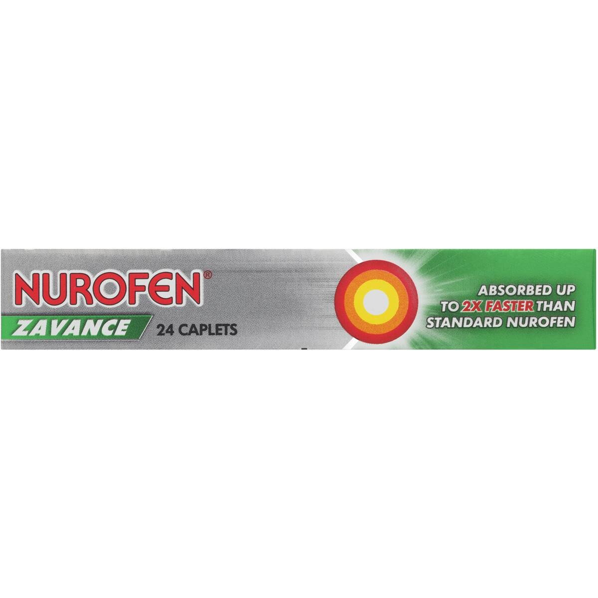 Nurofen Zavance Fast Pain Relief Caplets 256mg Ibuprofen 24 Pack ...