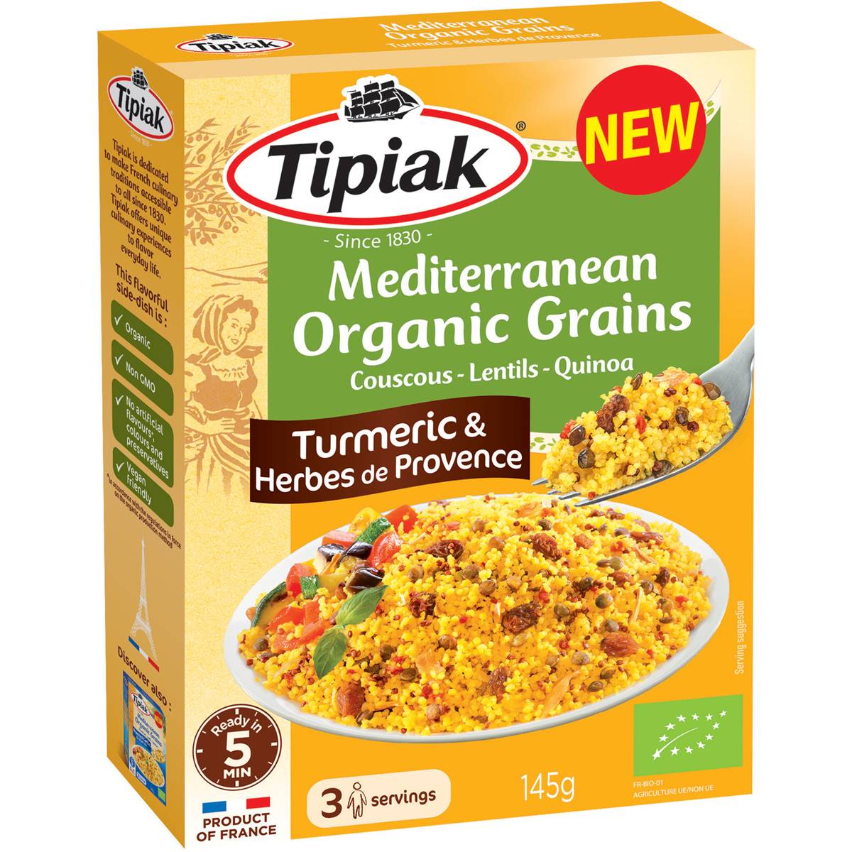 Tipiak Mediterranean Grains Turmeric & Herbs 145g | Woolworths