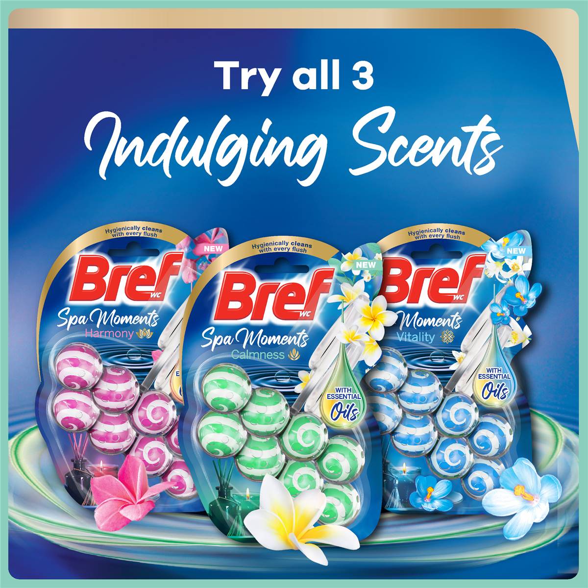 Bref Spa Moments Rim Block Toilet Cleaner Calmness 50g X 2 Pack ...