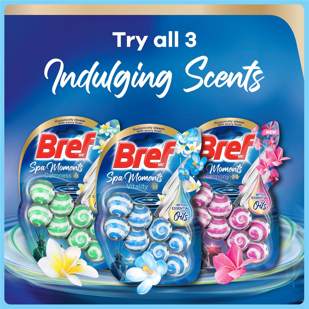 Bref Spa Moments Rim Block Toilet Cleaner Vitality 50g X 2 Pack ...