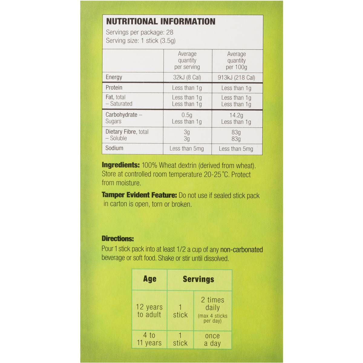 Benefiber On The Go 28 Pack | Woolworths