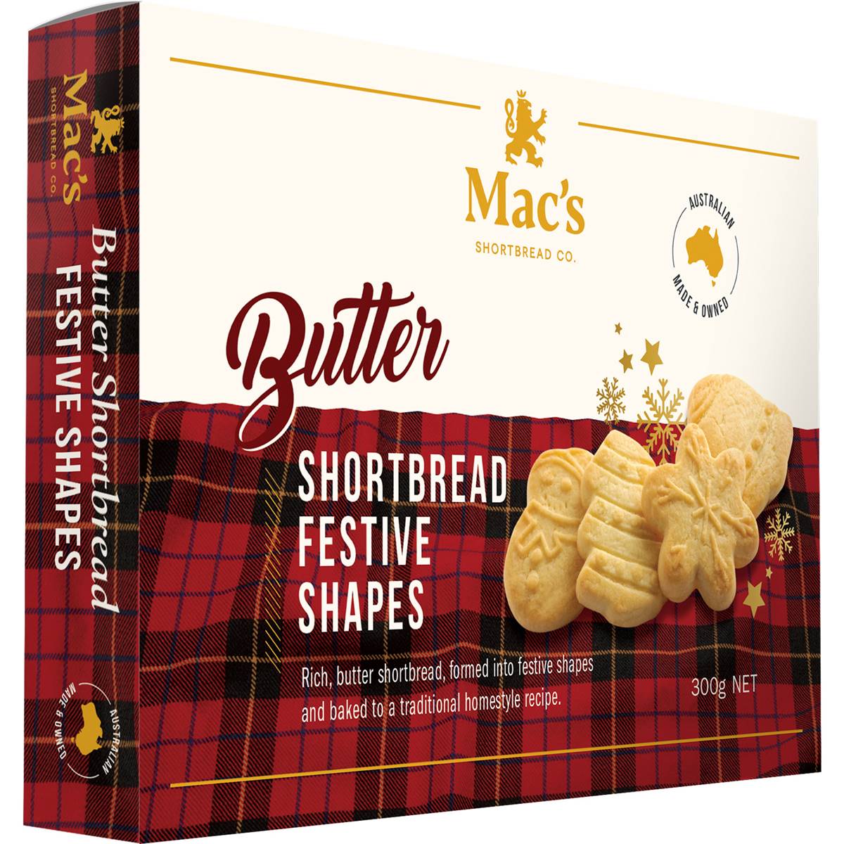Macs Shortbread Festive Shapes 300g | Woolworths