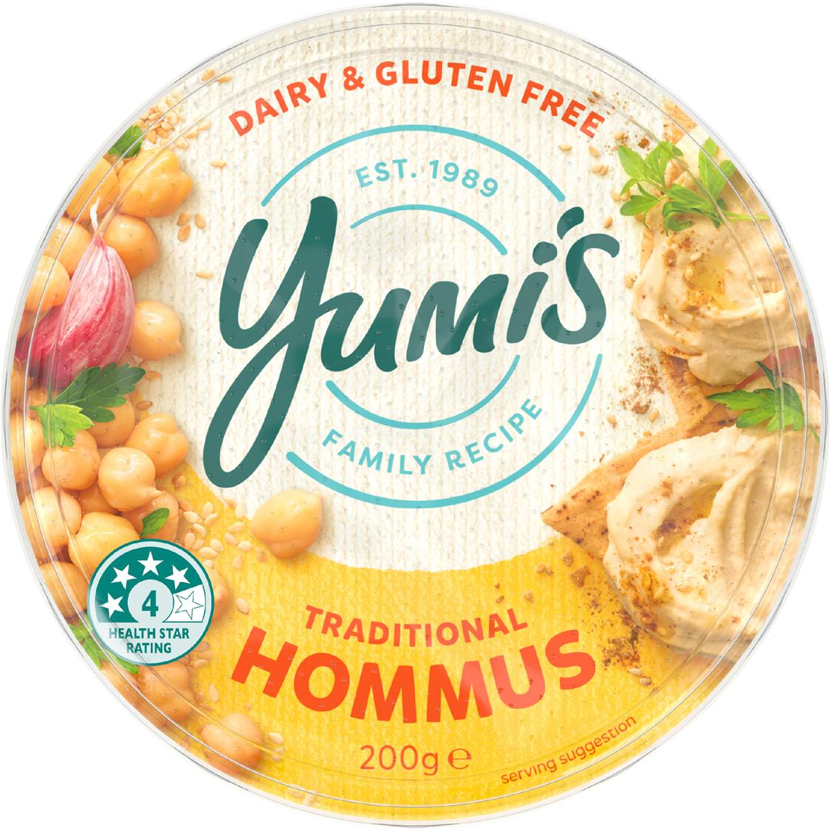 Yumi's Traditional Middle Eastern Hommus Dip 200g | Woolworths