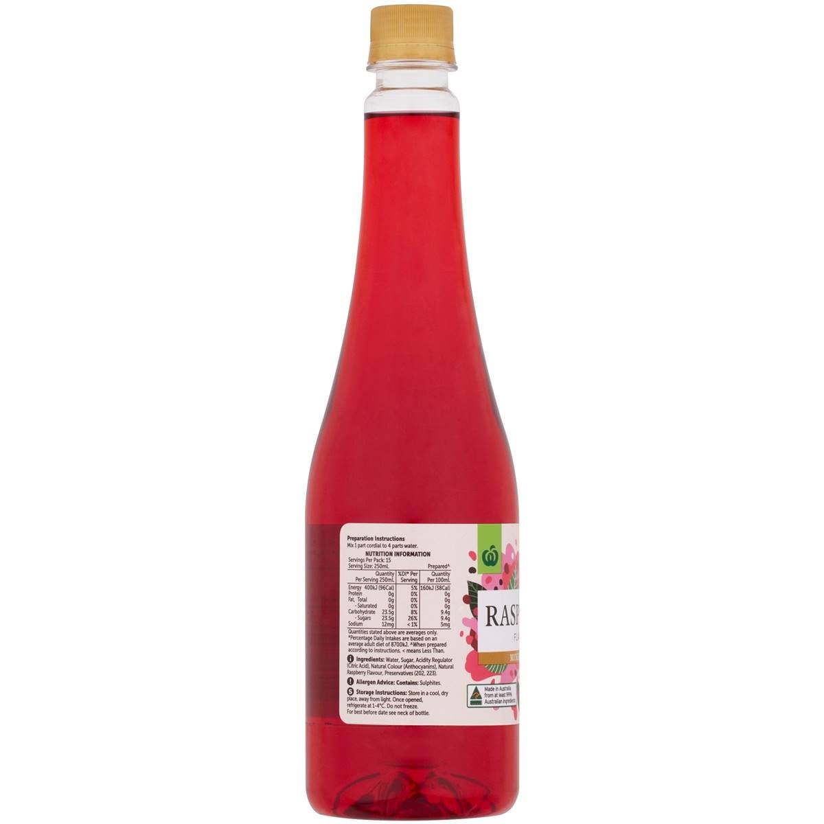Woolworths Raspberry Cordial 750ml | Woolworths