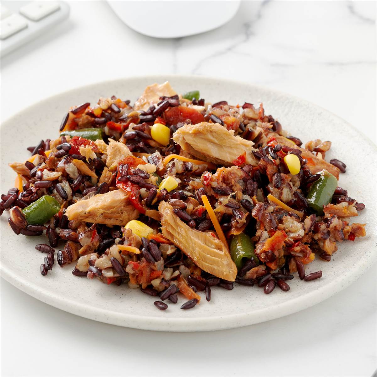 John West Wild Caught Salmon Bowl Sweet Soy Vegetable Black Rice 170g ...