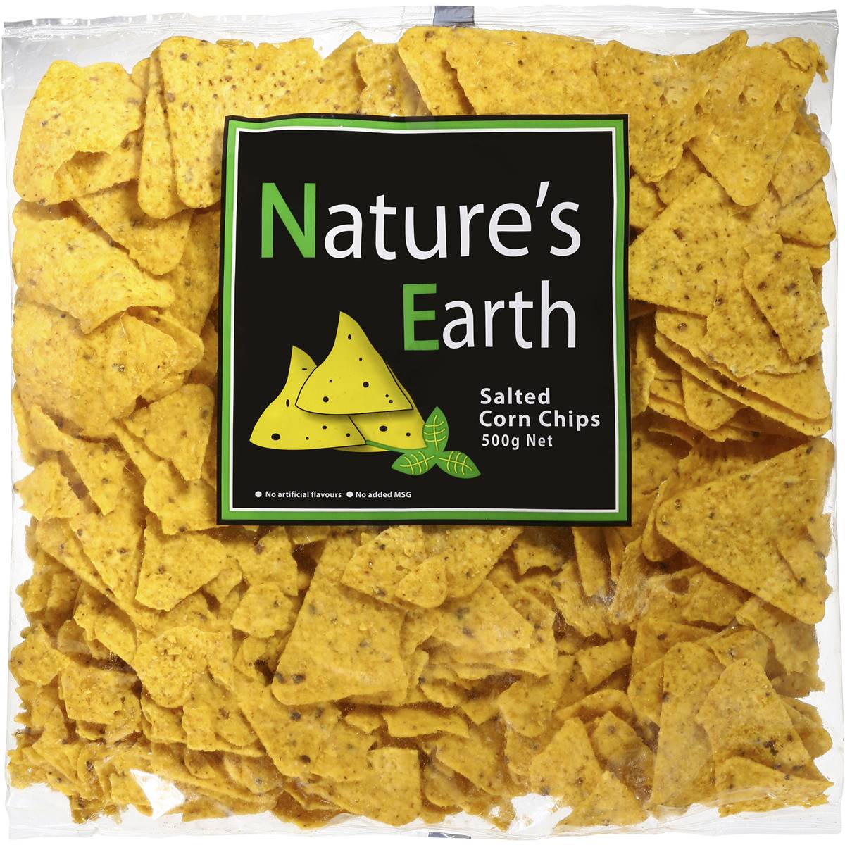 Nature's Earth Corn Chips Salted 500g | Woolworths