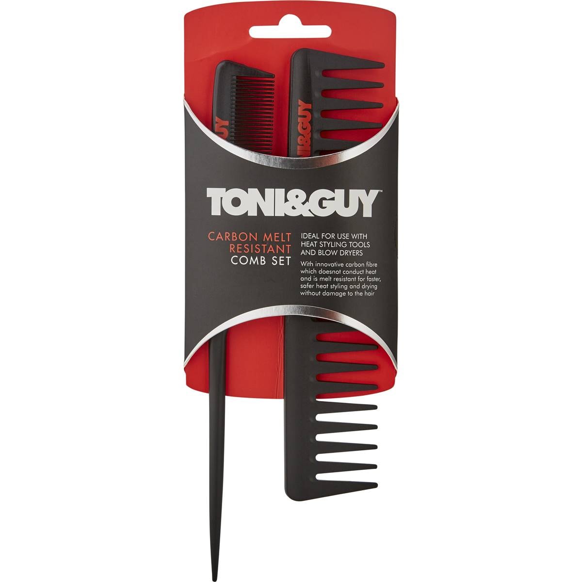 Toni & Guy Carbon Melt Resistant Comb Set Each | Woolworths