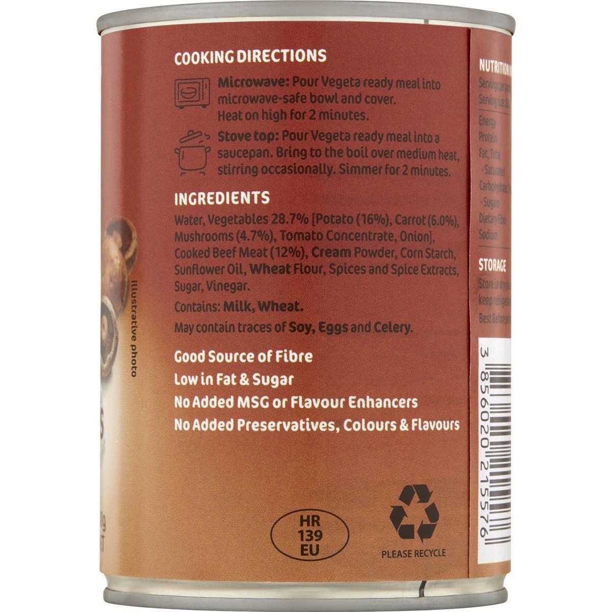 Vegeta Beef Slow Cooked With Mushrooms & Potatoes 400g | Woolworths