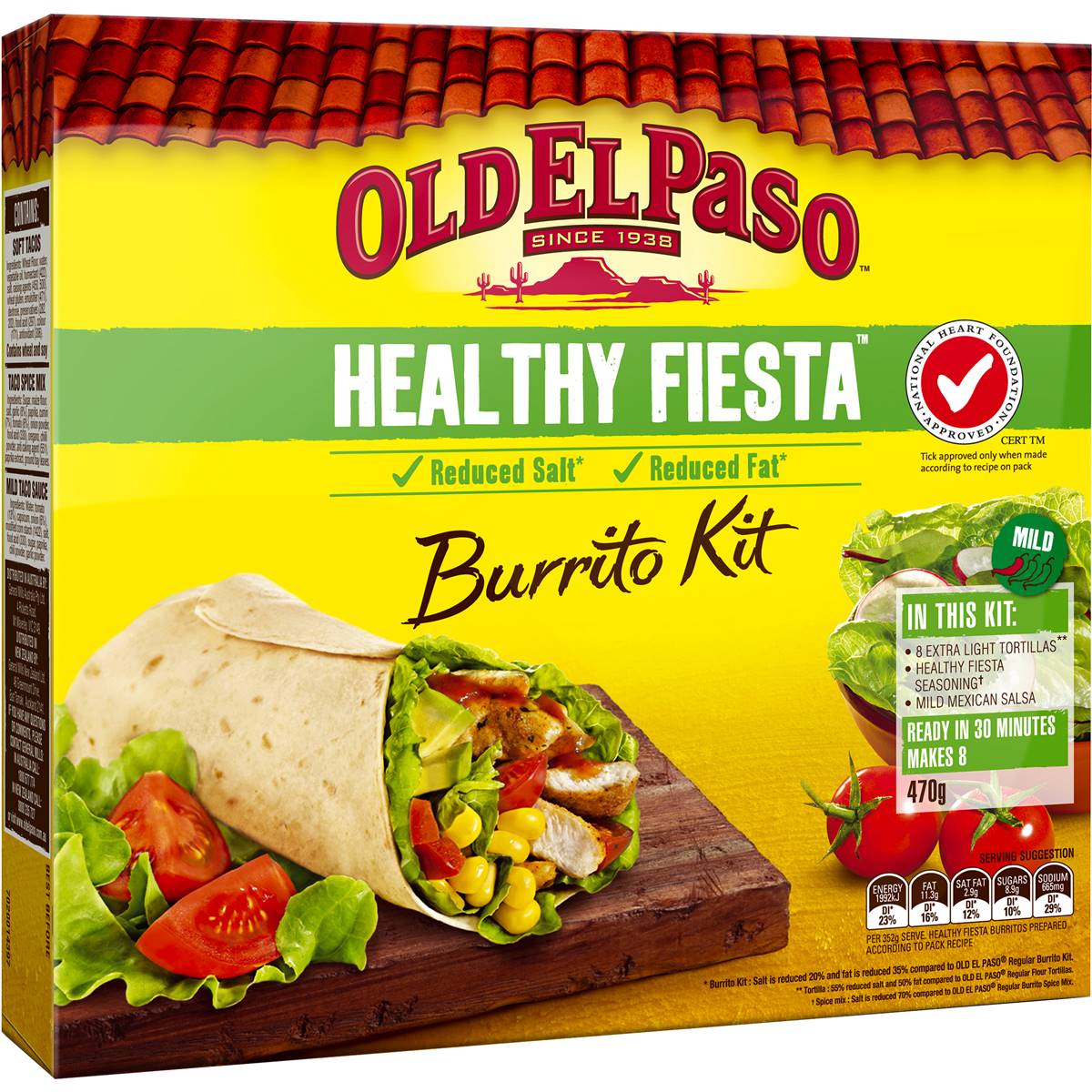 Old El Paso Buritto Healthy Fiesta Dinner Kit 470g | Woolworths