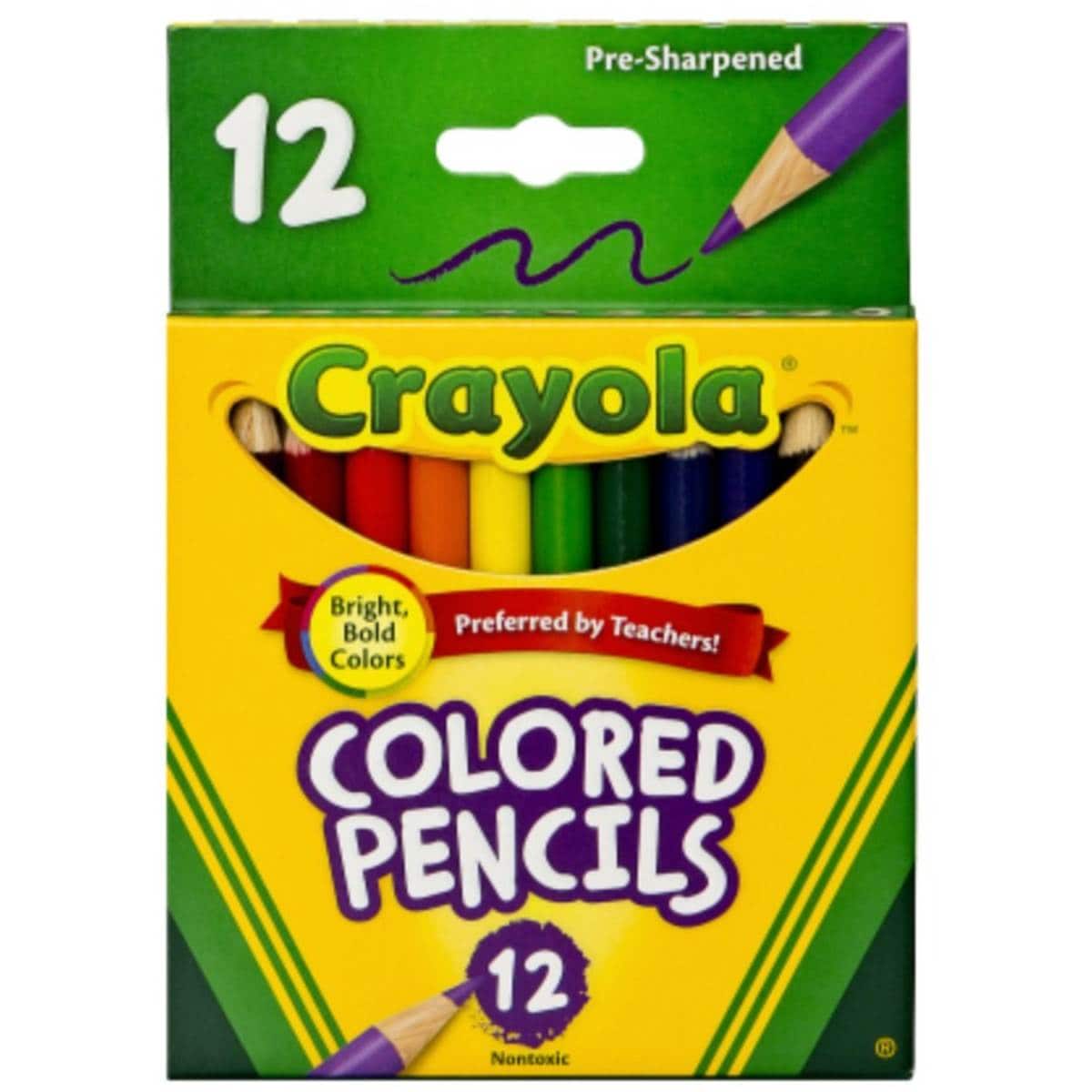 Crayola Half Size Coloured Pencils 12 Pack | Woolworths