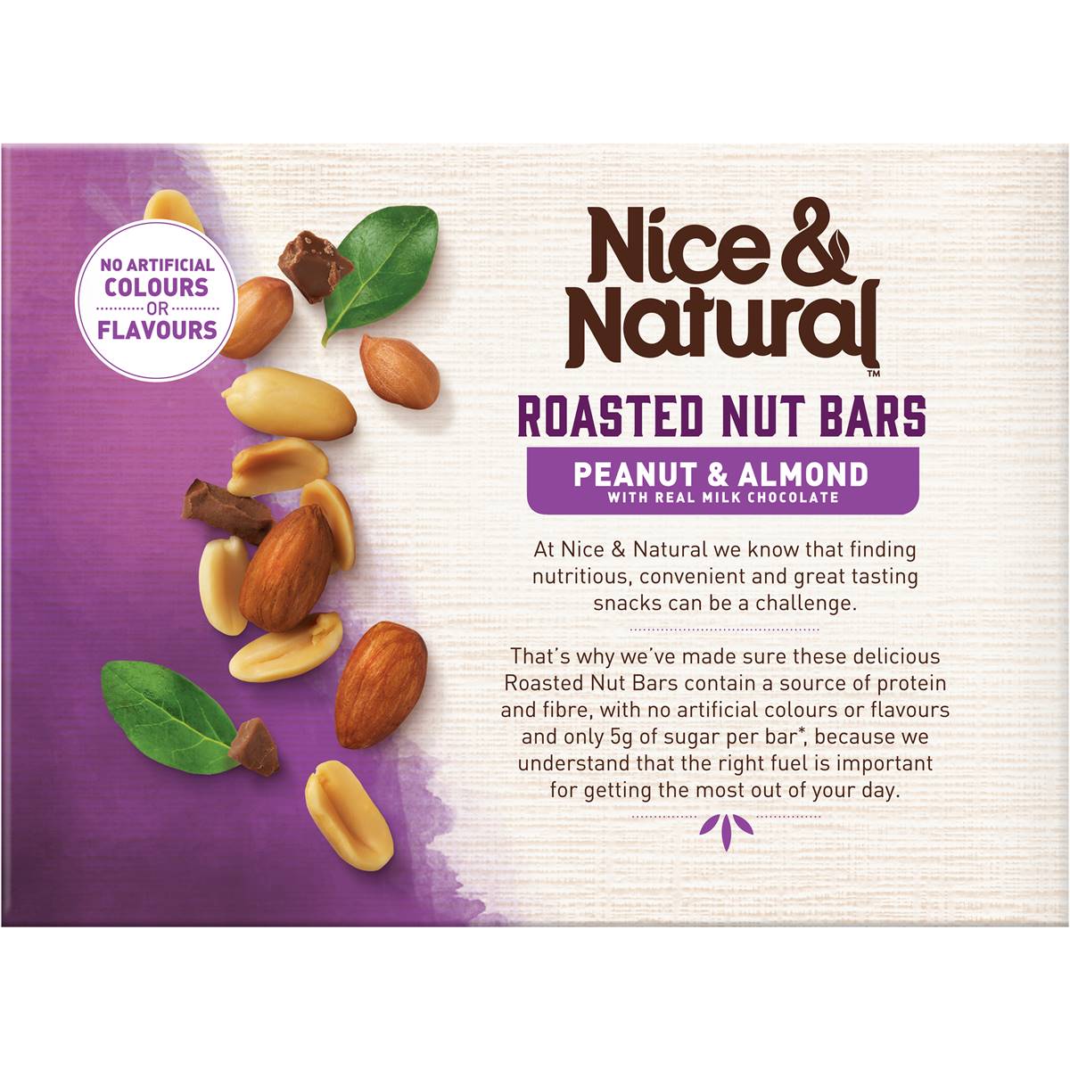 Nice & Natural Roasted Nut Bars Almond 6 Pack | Woolworths