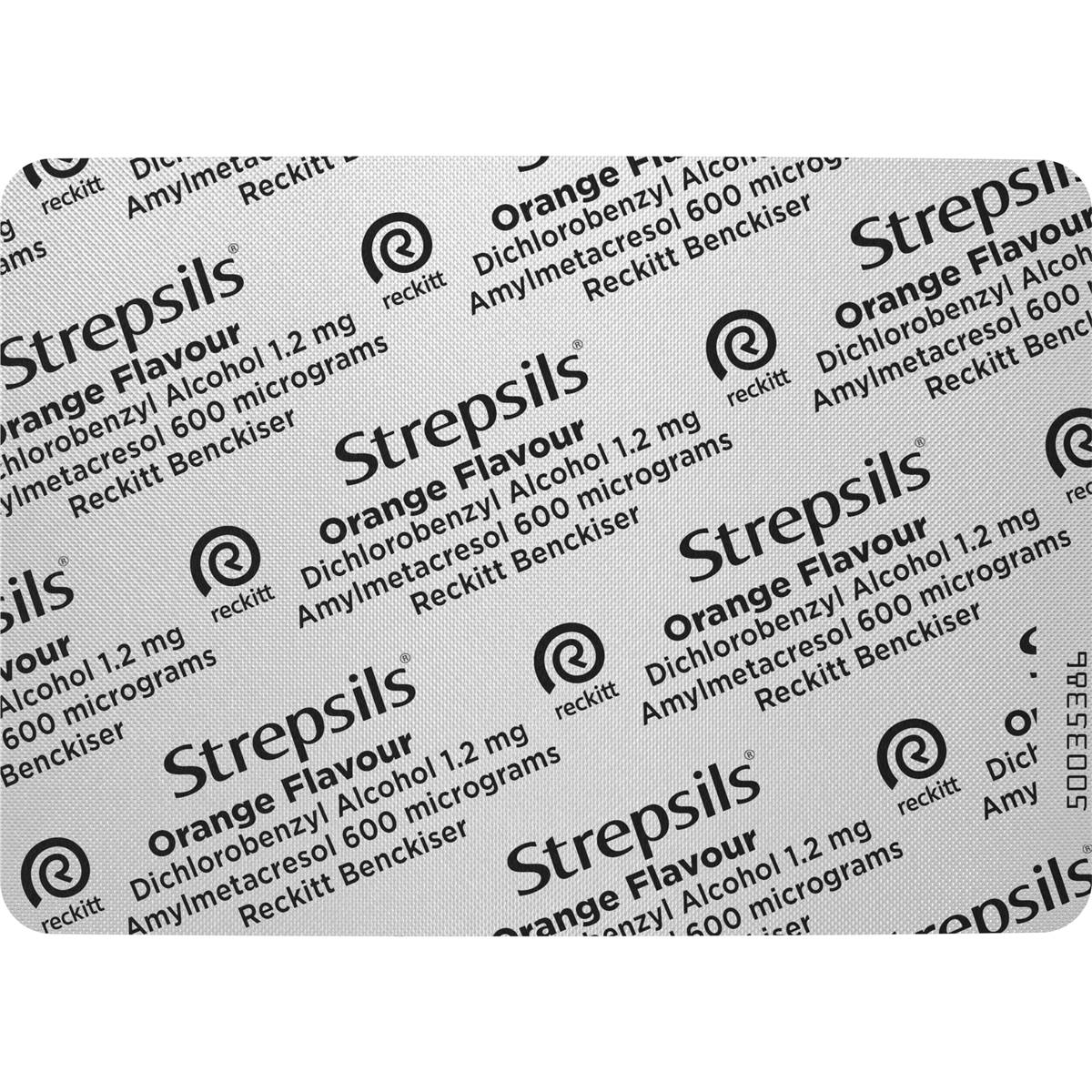Strepsils Double Antibacterial Soothing Sore Throat Lozenges Orange 16 ...