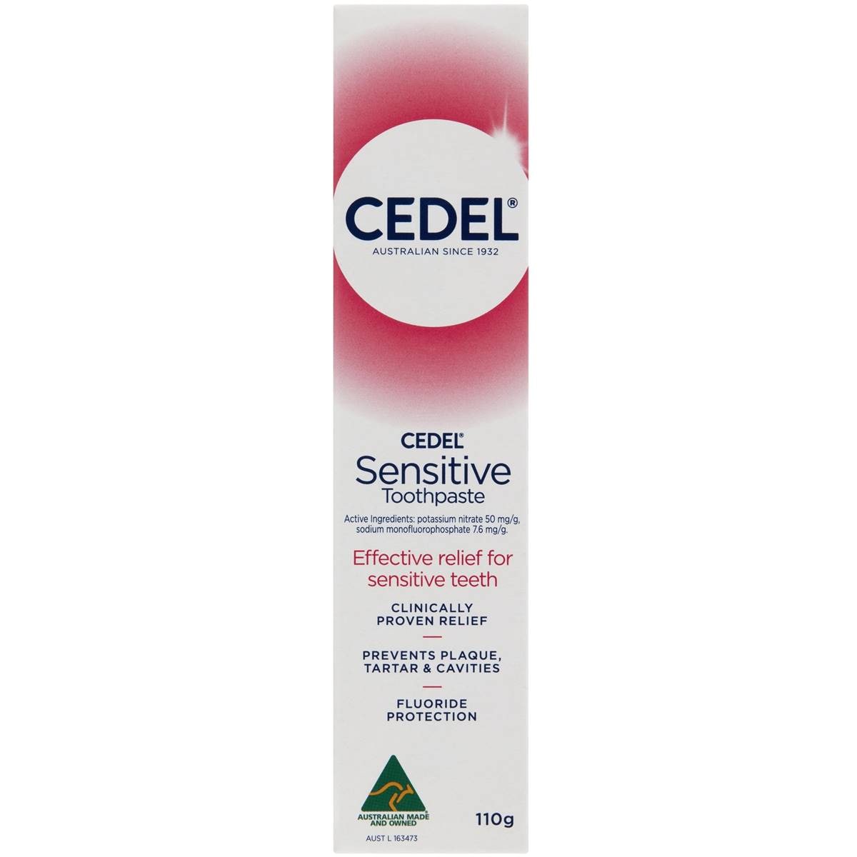 Cedel Toothpaste Sensitive 110g | Woolworths