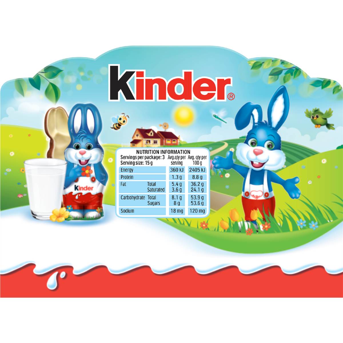 Kinder Easter Bunny Milk Chocolate 3 Pack | Woolworths