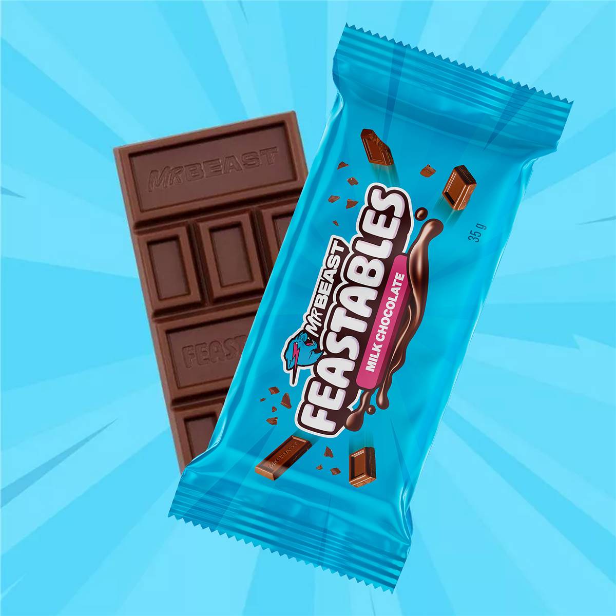 Mr Beast Feastables Milk Chocolate 35g | Woolworths
