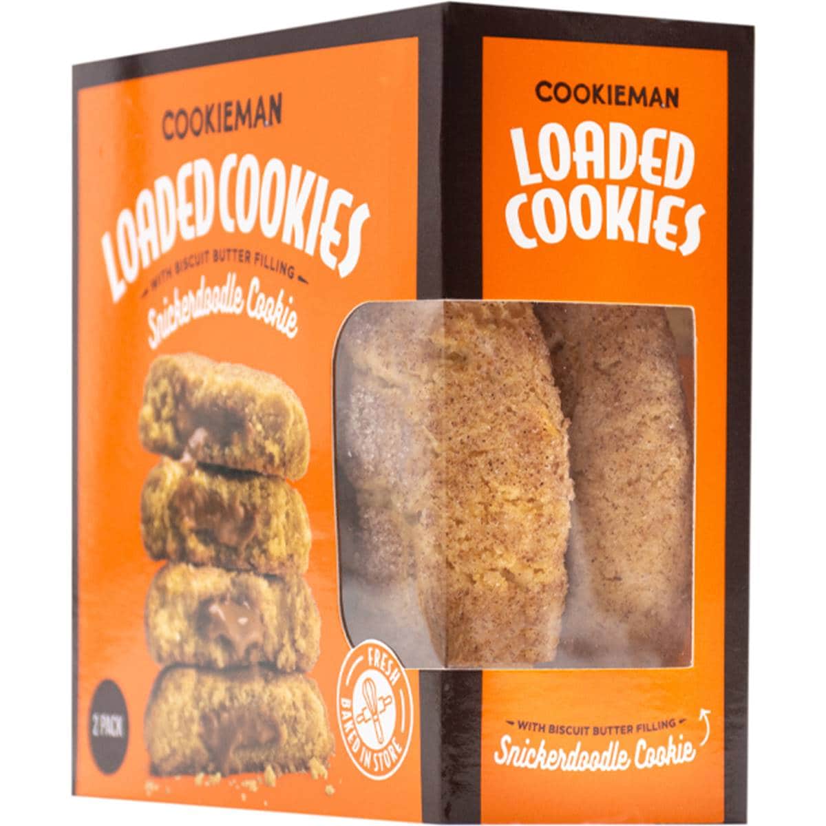 Cookieman Loaded Snickerdoodle Loaded Cookies 2 Pack | Woolworths