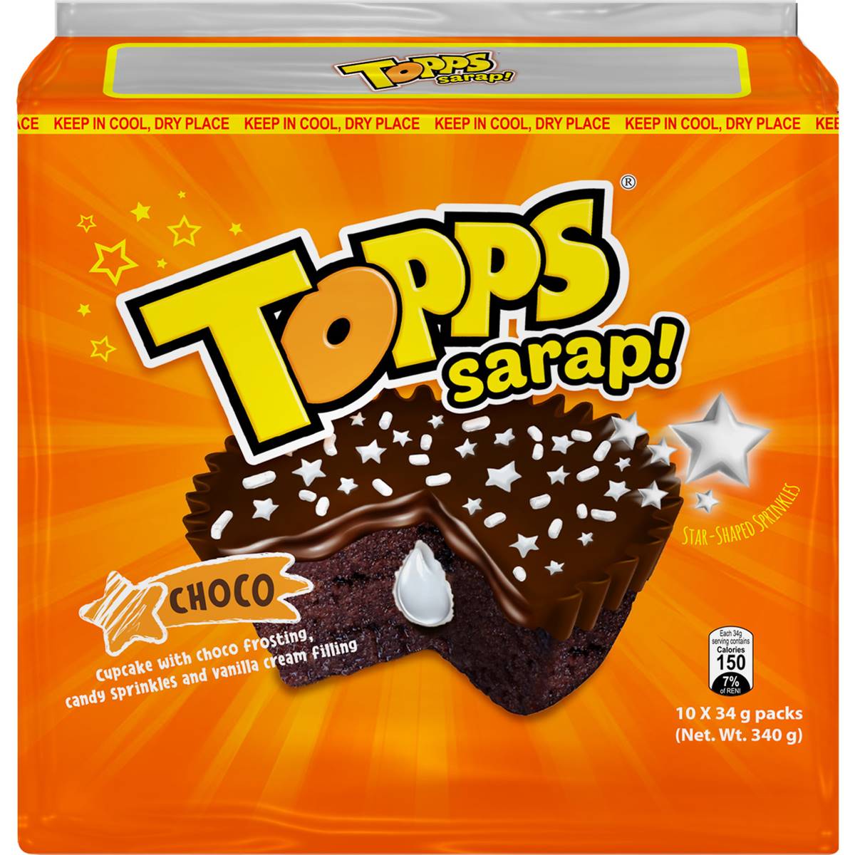 Rebisco Cupp Keyk Choco Topps 10 Pack | Woolworths