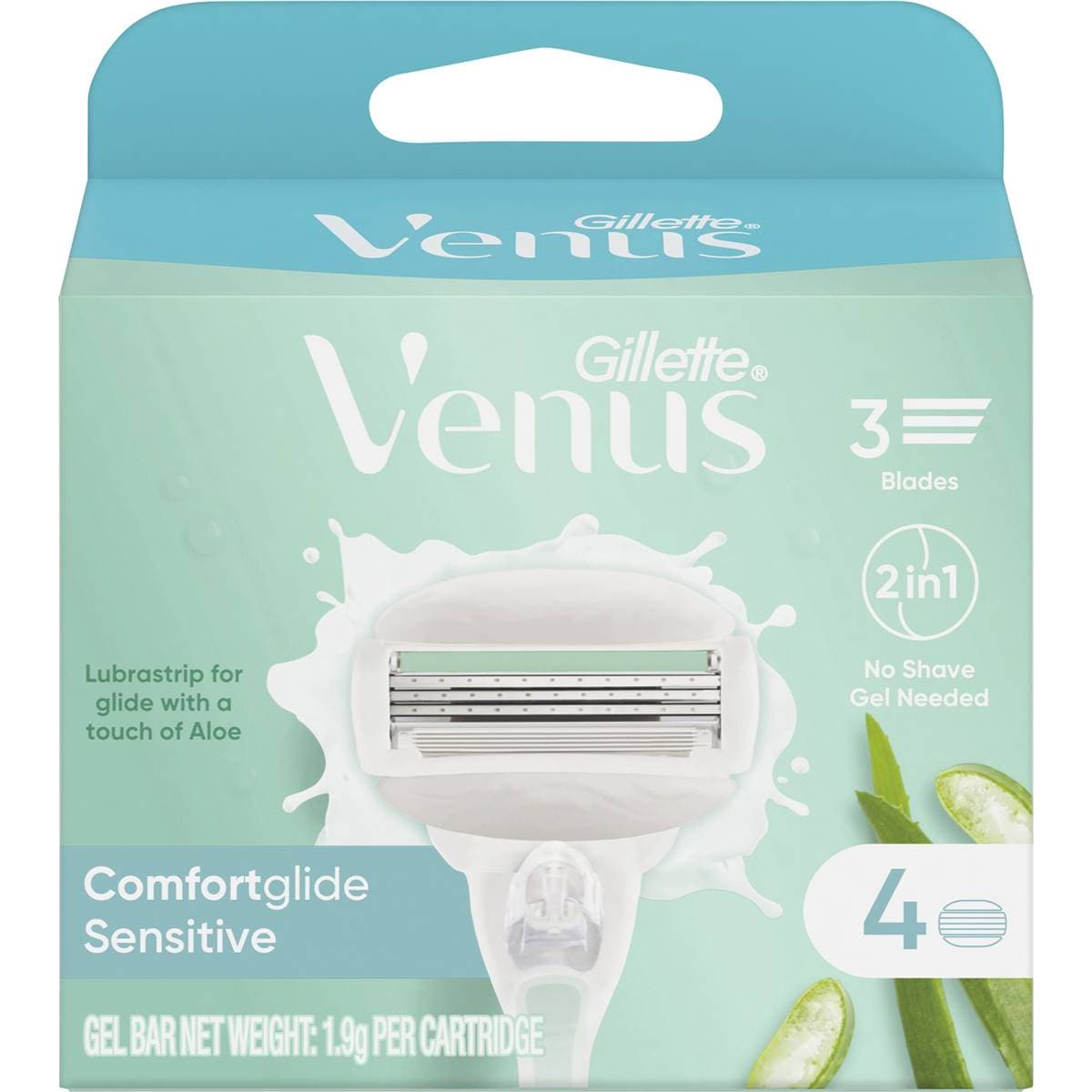 Gillette Venus Comfortglide Sensitive Razor Blades 4 Pack | Woolworths
