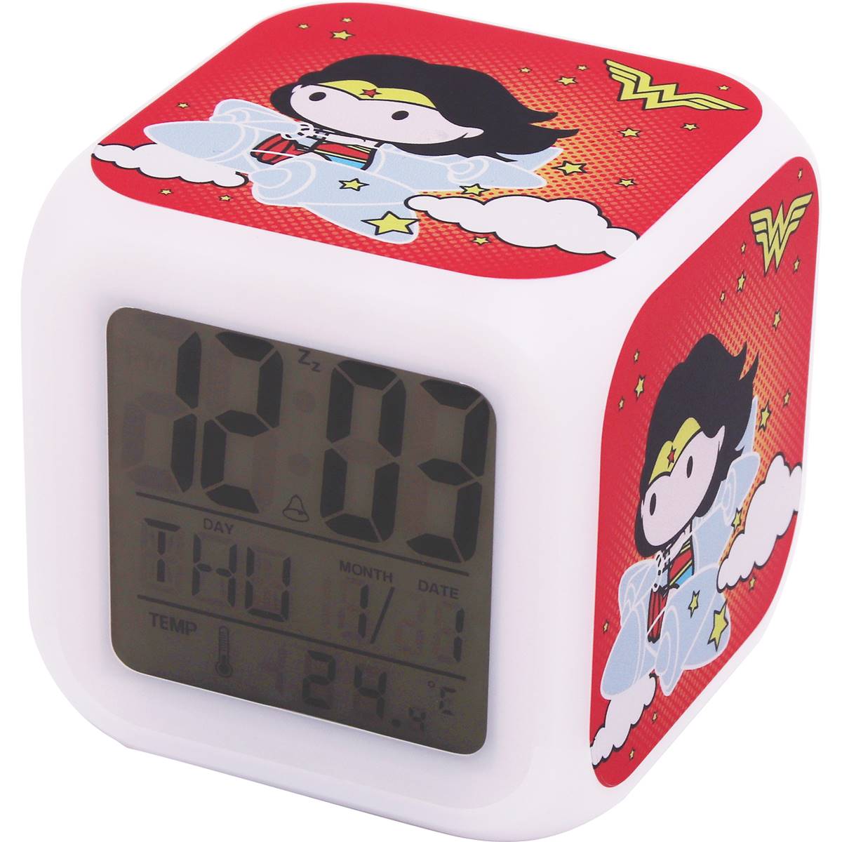 Wonder Woman Cube Alarm Clock Each | Woolworths