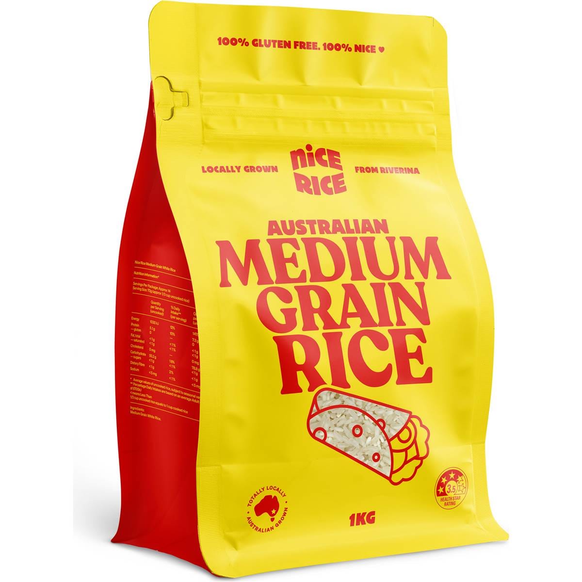Nice Rice Medium Grain Rice 1kg | Woolworths