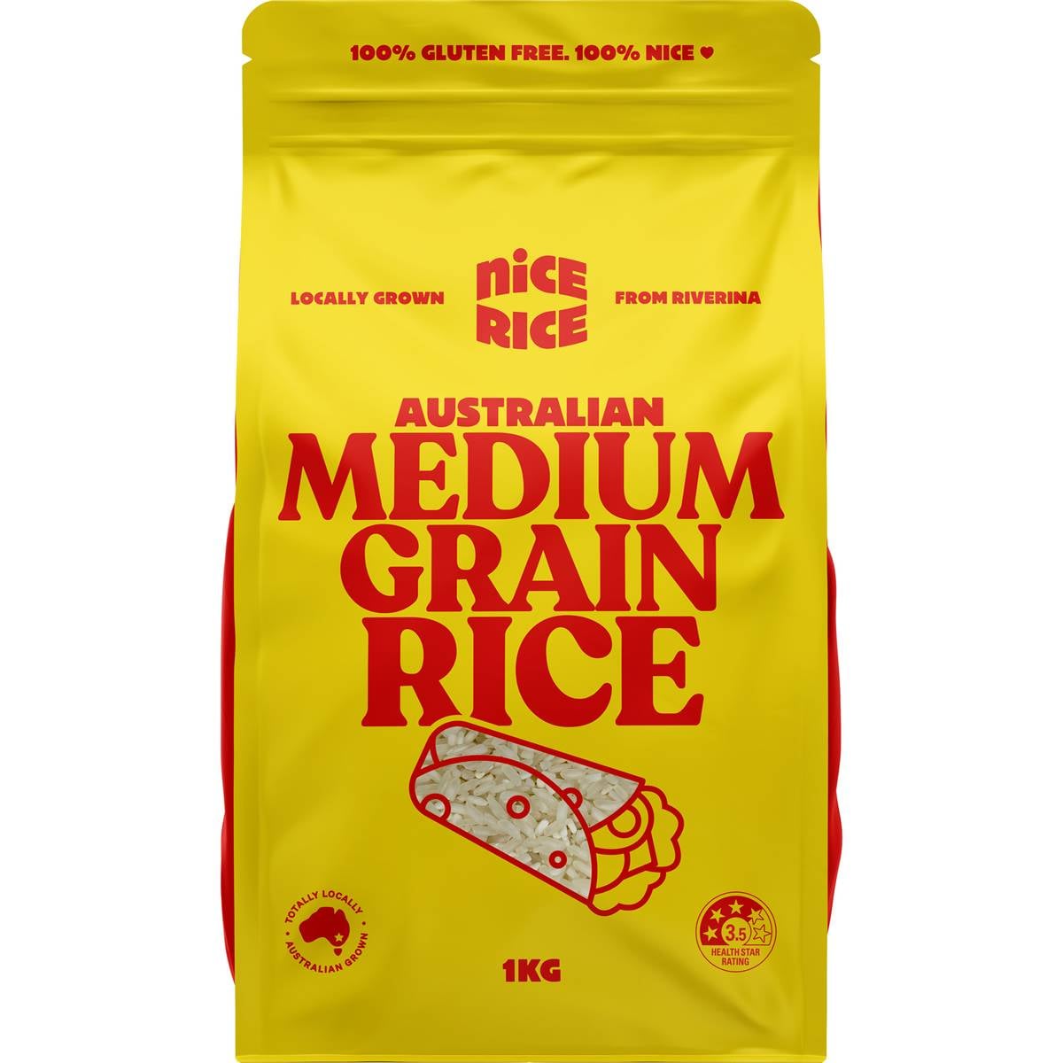 Nice Rice Medium Grain Rice 1kg | Woolworths