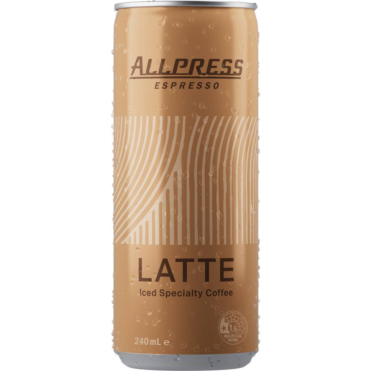 Allpress Espresso Latte Speciality Iced Coffee Can 240ml | Woolworths