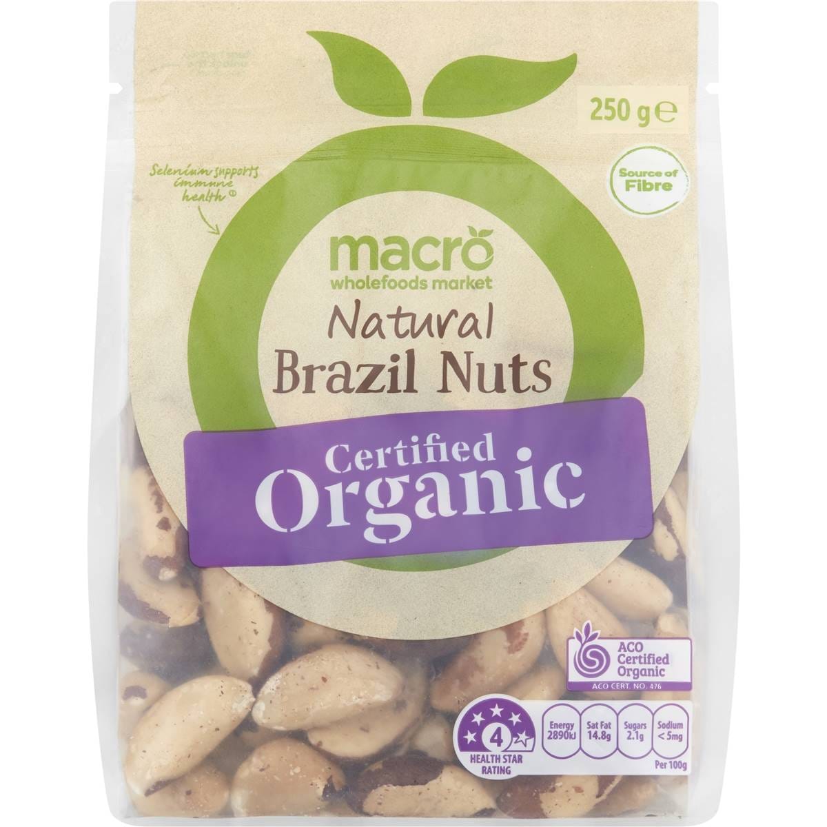 Macro Organic Brazil Nuts 250g | Woolworths