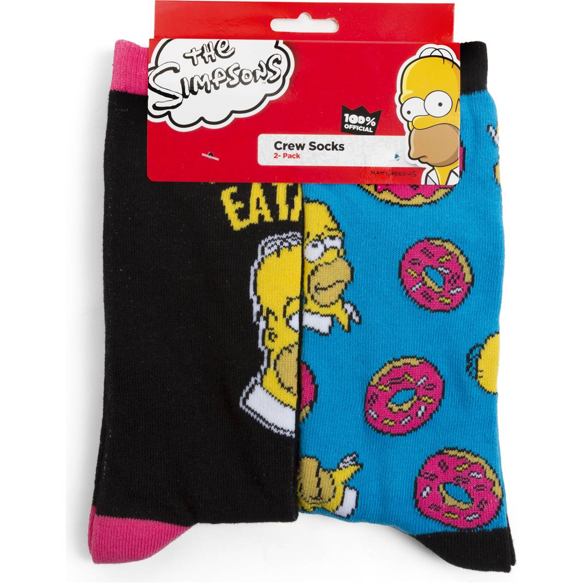 The Simpsons Homer Socks 2 Pack | Woolworths