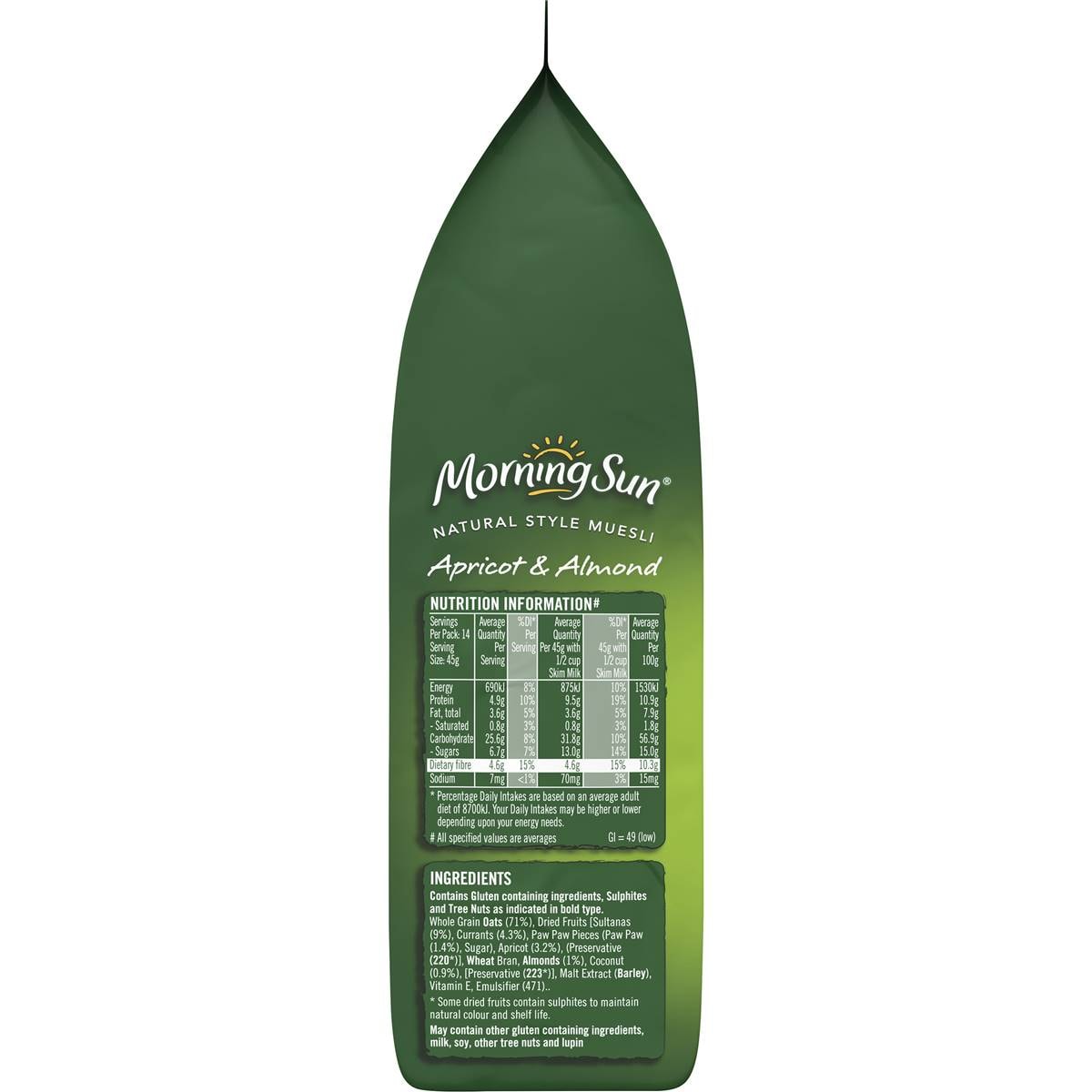 Morning Sun Apricot & Almond Breakfast Cereal 650g | Woolworths