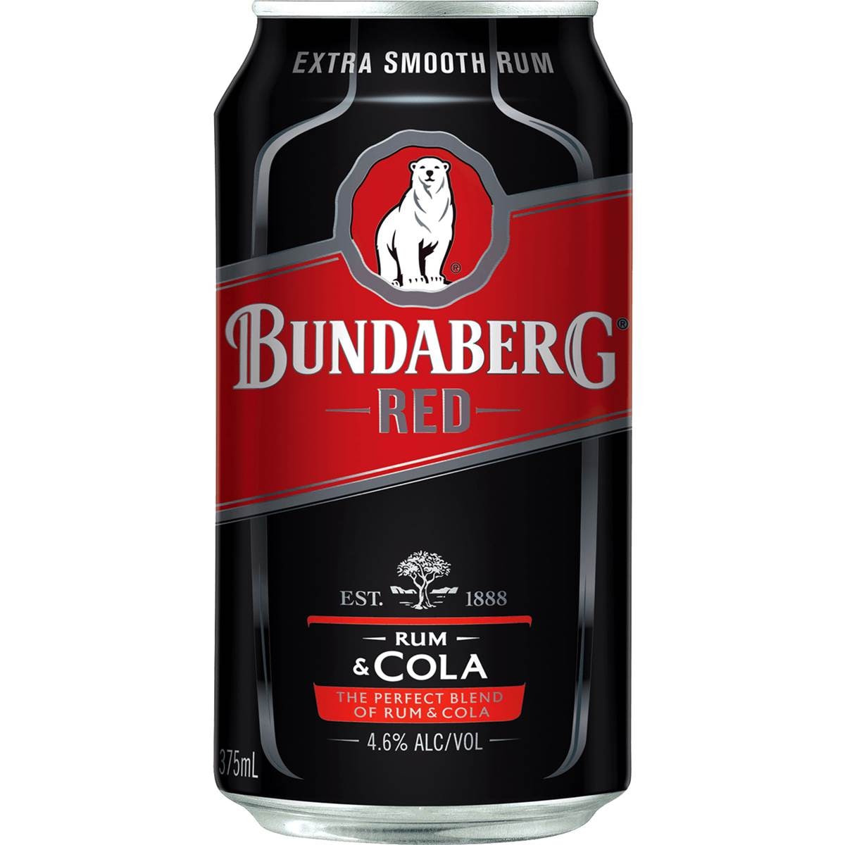 Bundaberg Red Rum & Cola Cans 30x375ml | Woolworths