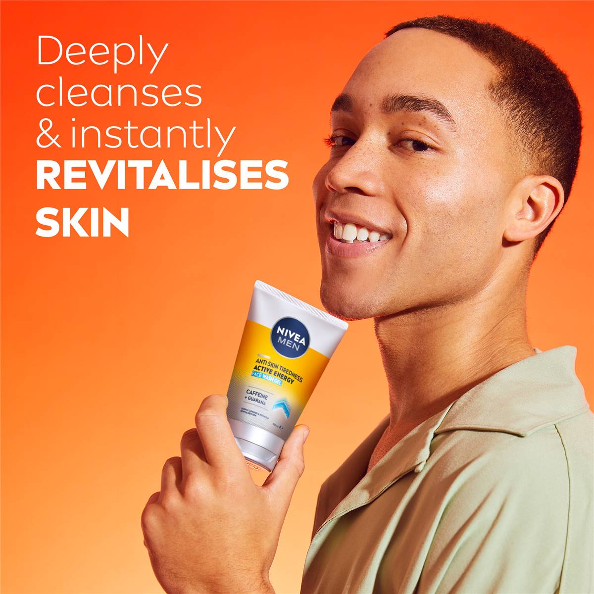 Nivea Men Skin Energy Face Wash Gel With Vitamin+ & Caffeine 150ml ...