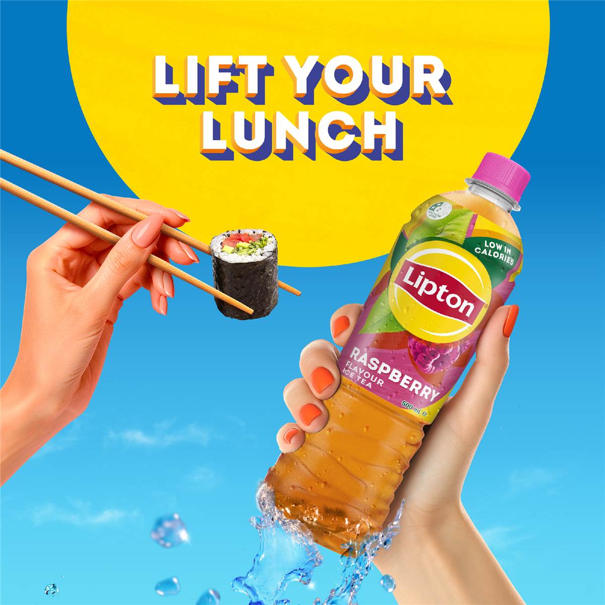 Lipton Ice Tea Raspberry Tea Iced Tea Bottle Raspberry 500ml | Woolworths