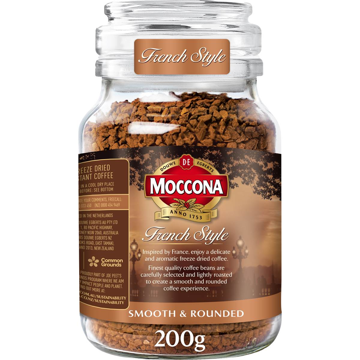 Moccona Freeze Dried Instant Coffee French Style 200g Woolworths - Jukkis