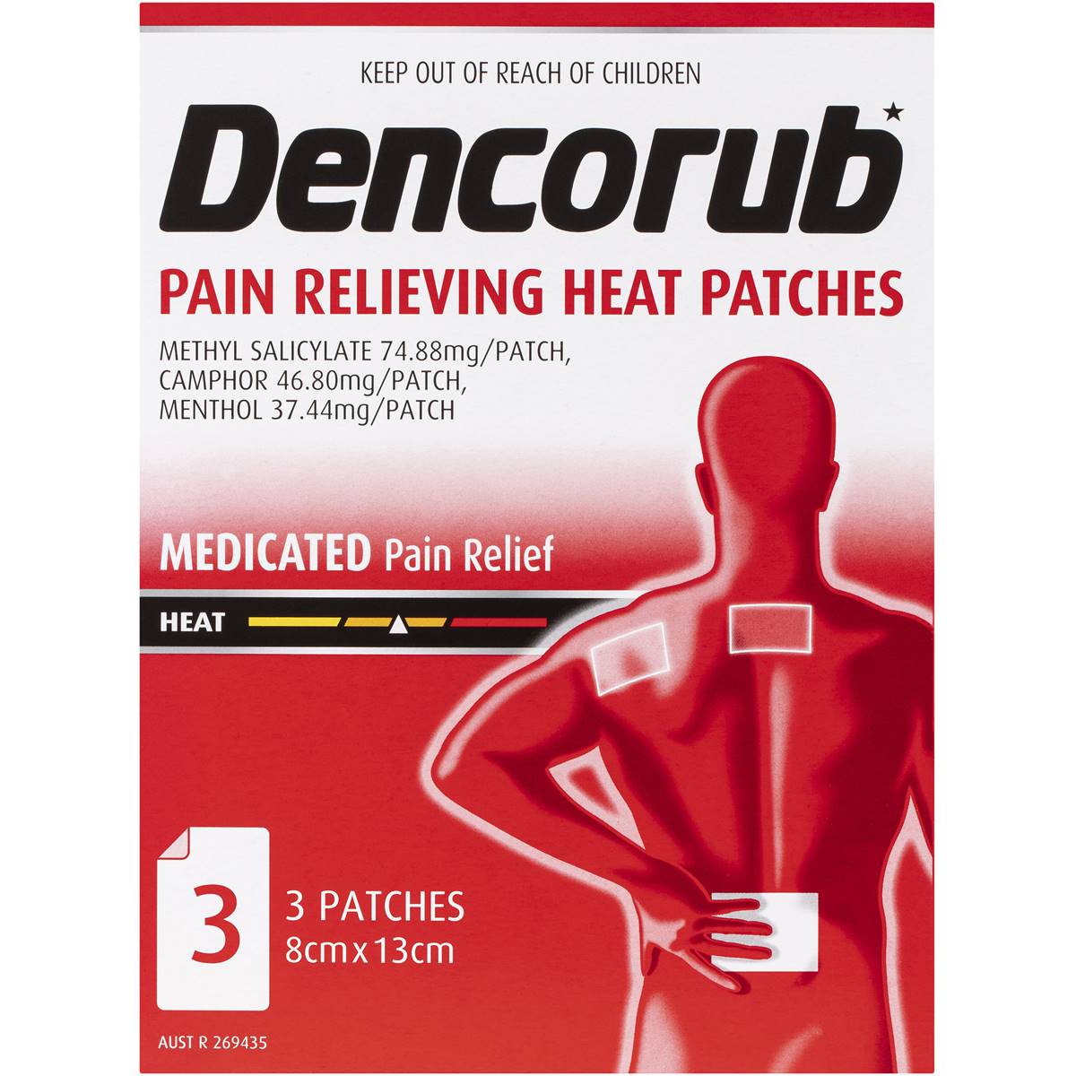 Dencorub Heat Patch Pain Relief 3 Pack | Woolworths