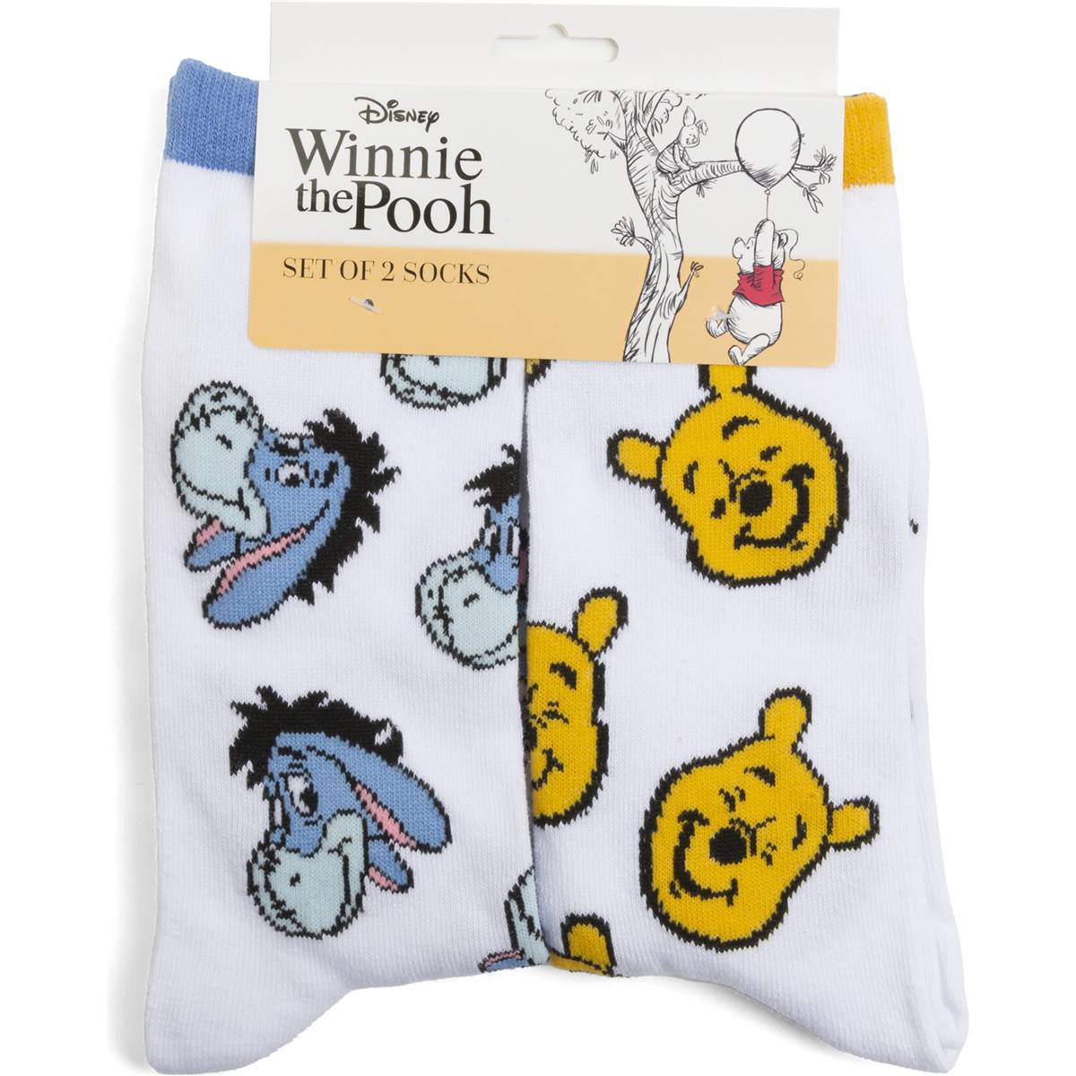 Disney Winnie The Pooh Socks 2 Pack | Woolworths