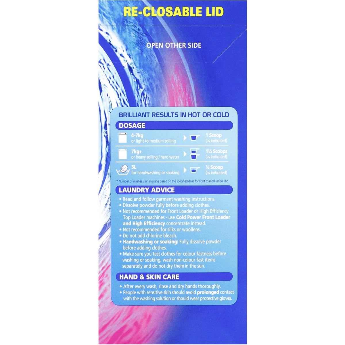 Cold Power With Cuddly Top Loader Laundry Powder 1.8kg | Woolworths