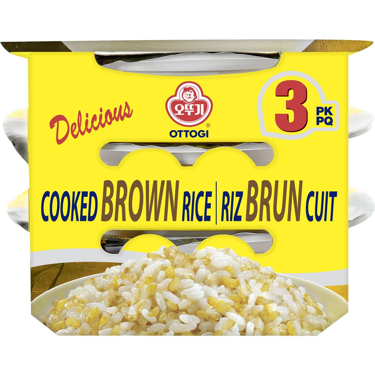 Ottogi Cooked Brown Rice 3 Pack | Woolworths