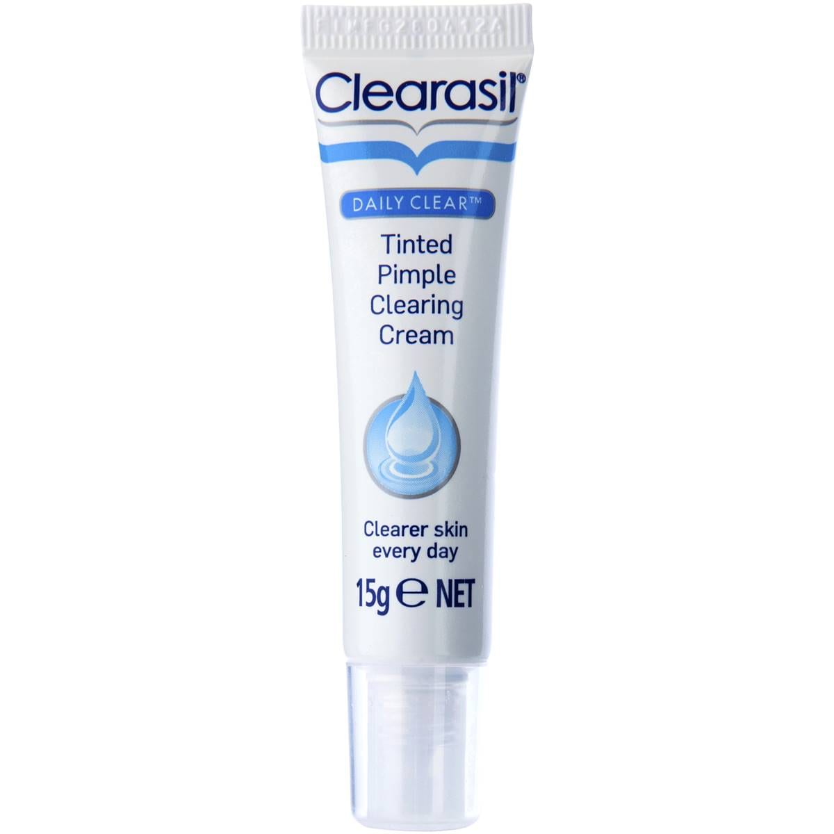 Clearasil Daily Clear Acne Treatment Tinted Pimple Clearing Cream 15g ...