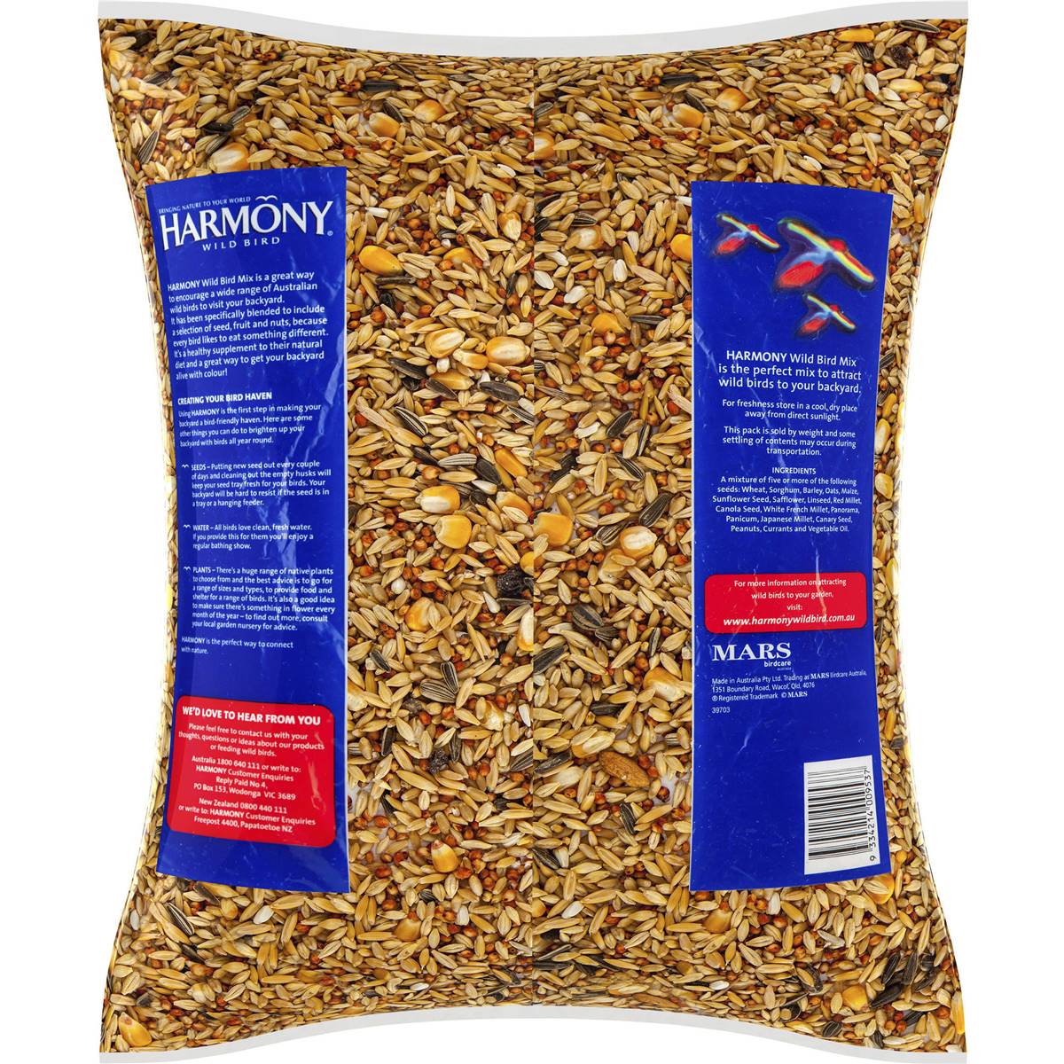 Harmony Bird Food Wild Bird Mix 8kg | Woolworths