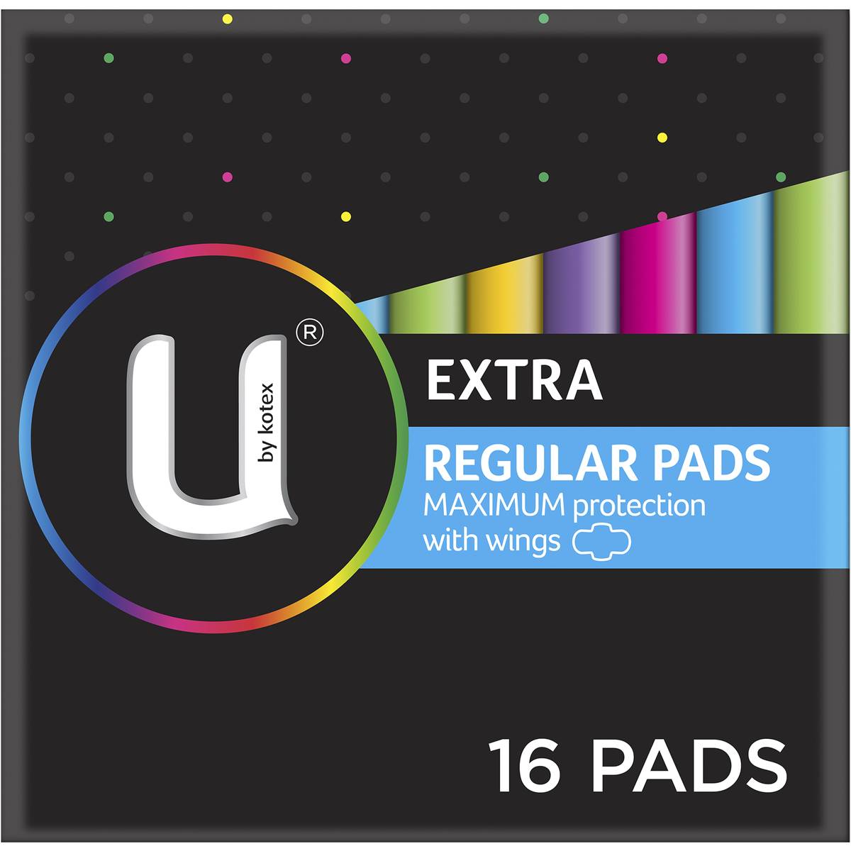 U By Kotex Extra Pads Regular With Wings 16 Pack | Woolworths