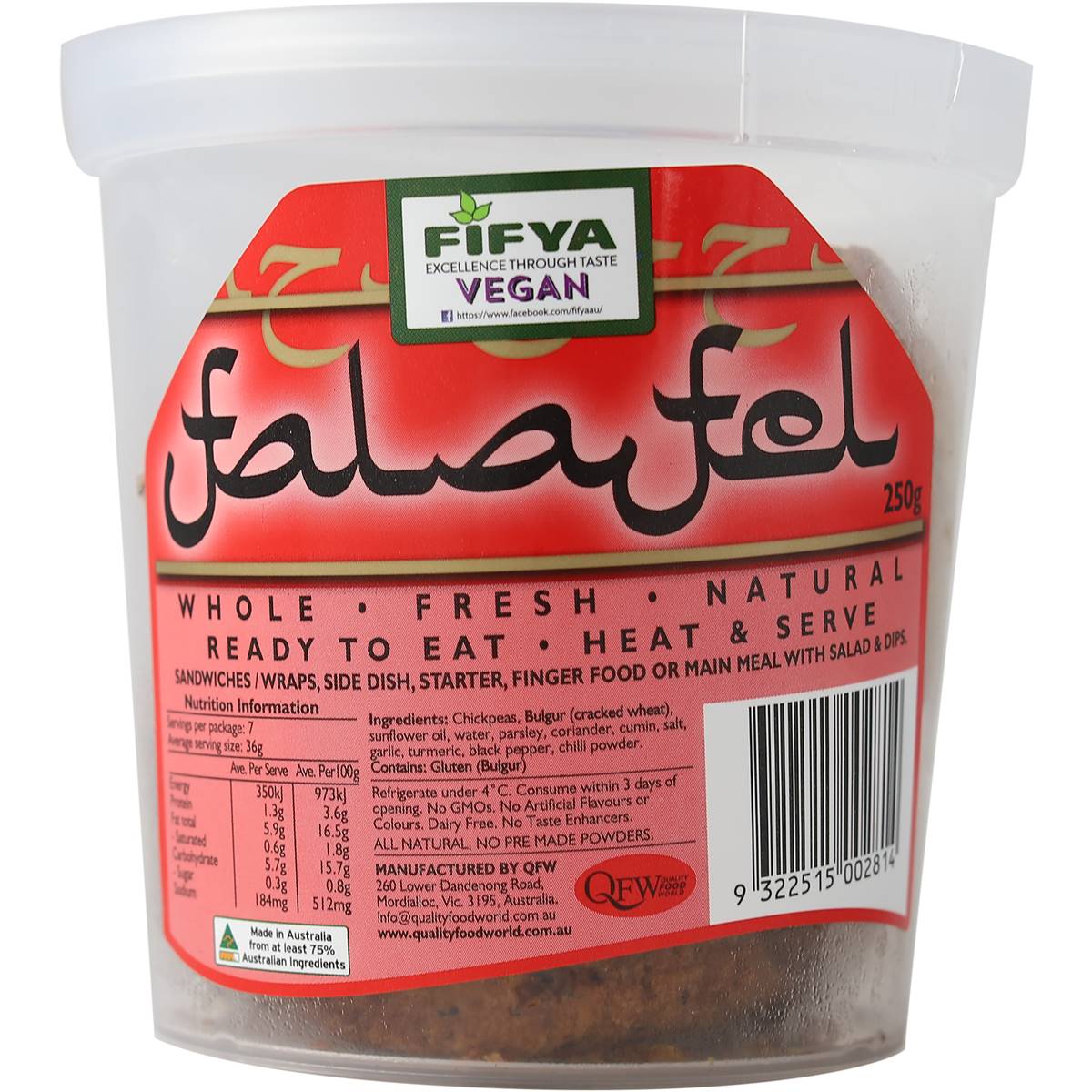 Fifya Middle Eastern Falafel 250g | Woolworths